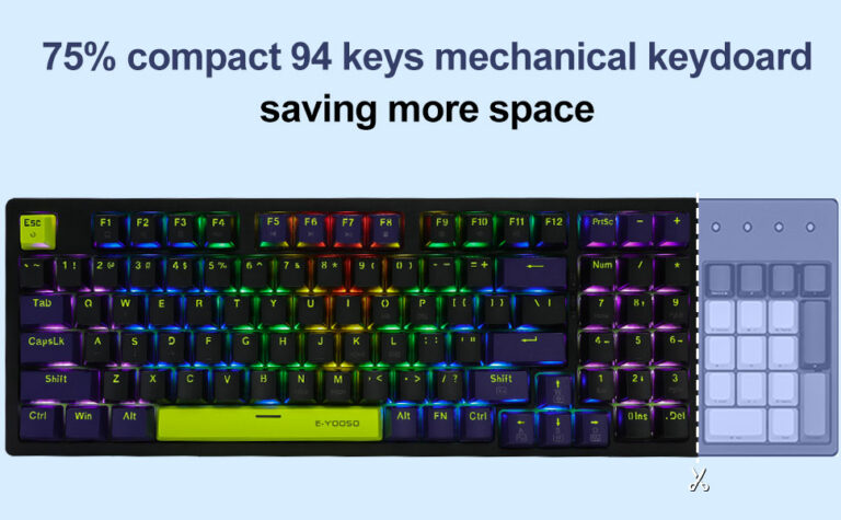 Teclado E-Yooso Z94 Neon - Gamers Ecuador - Tu Tienda Gamer